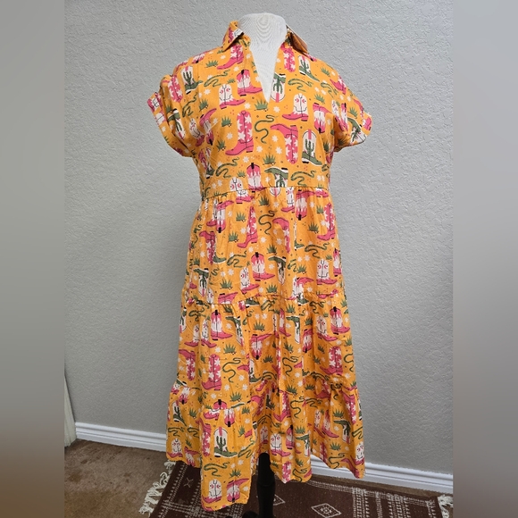 Layerz | Dresses | Layerz Clothing Co Nwt The Sunny Boot Dress Western ...